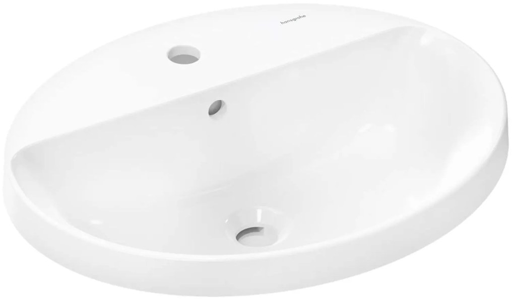 Hansgrohe Xuniva D - Umyvadlo, 55x45 cm, s přepadem, otvor pro baterii, bílá 60160450