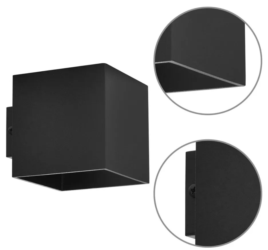 Nástěnné svítidlo Cube, 1x kovové stínítko (výběr ze 3 barev)
