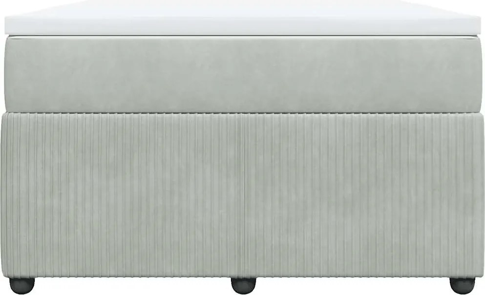 Box spring postel s matrací světle šedá 120x190 cm samet 3285626