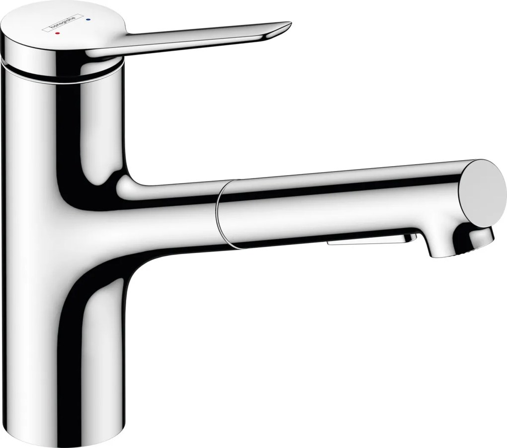 Hansgrohe Zesis M33, páková kuchyňská baterie 150, vytahovací sprška, 2jet, chromová, HAN-74800000