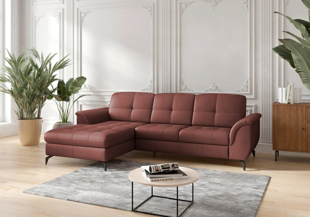 XXXLutz ROHOVÁ SEDAČKA, kůže, červenohnědá Sit & More - Sedací soupravy - 000144016240