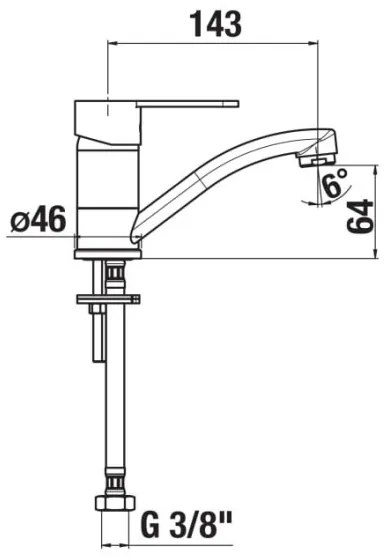 JIKA H3511Z10042201 - Dřezová baterie LYRA 14,3 cm lesklý chrom