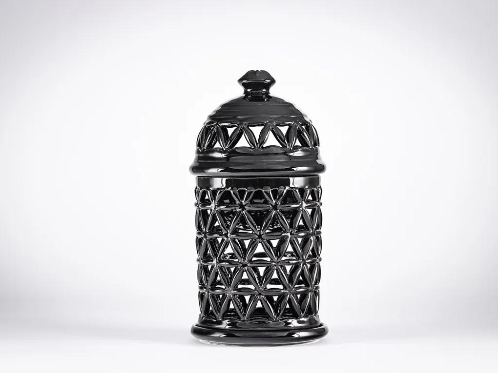 Keramika Vanya Aromalampa  KVĚT ŽIVOTA - černá