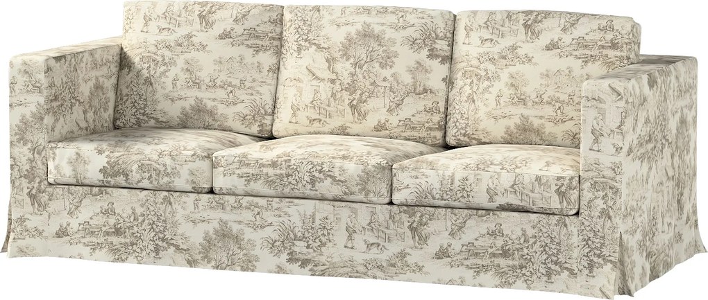 Potah na pohovku IKEA Karlanda 3-místná nerozkládací, dlouhý barva hnědá látka vzorované