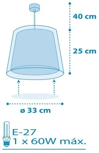 Dalber 81192T - Dětský lustr LIGHT FEELING 1xE27/60W/230V
