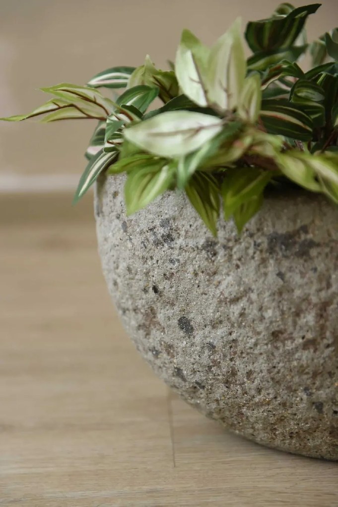 Designová mísa BAJEL, vláknocement, šířka 43 cm, šedá