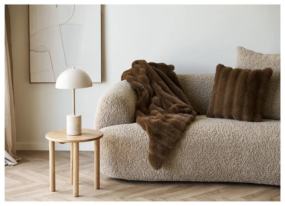Kulatý odkládací stolek z dubového dřeva ø 40 cm Jena – House Nordic
