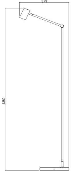 Lucide 36722/03/30 - LED Stmívatelná stojací lampa TIPIK LED/3W/230V 2700K černá