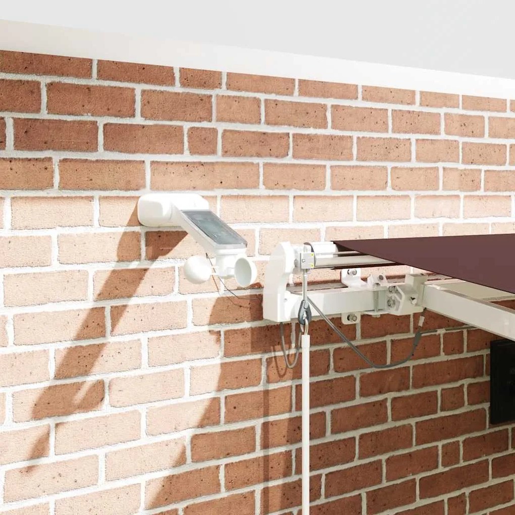 Automatická zatahovací markýza s LED hnědá 450 x 300 cm 3215382