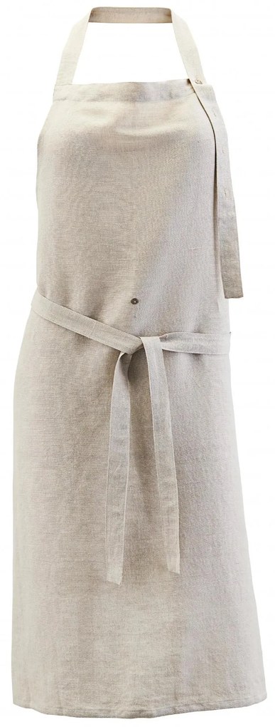 Nicolas Vahé Kuchyňská zástěra Linen Grey, béžová barva, šedá barva, textil