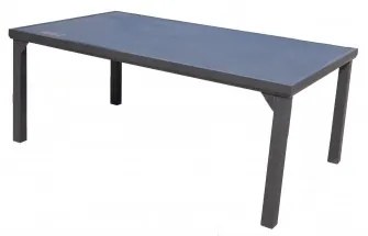 Zahradní stůl hliníkový 180x105 cm VADUZ černá deska stonetec DF-010159