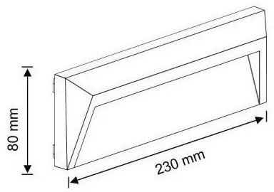 LED Venkovní schodišťové svítidlo HOLDEN LED/1,6W/230V IP65 antracit