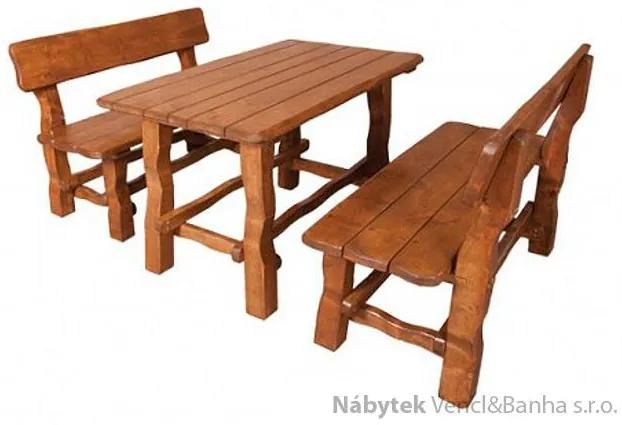 zahradní nábytek dřevěný stylový 1S+2L MO211 pacyg