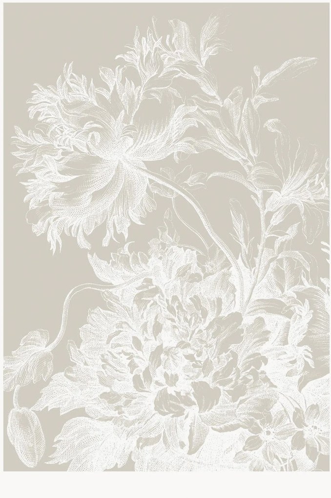 Tapeta Engraved Flowers