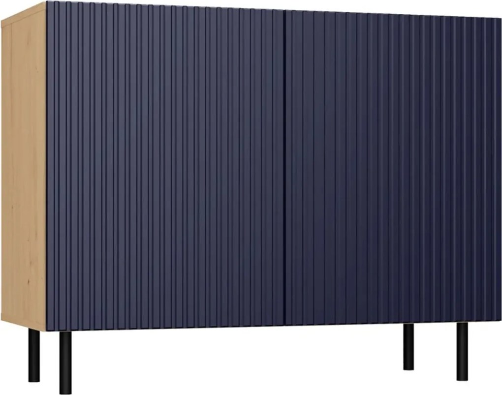 Komoda KAMA 2D SLIM dub artisan/modrá