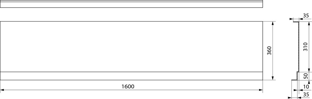 Polysan DEEP PLAIN NIKA 73202 panel 160 x 36 cm