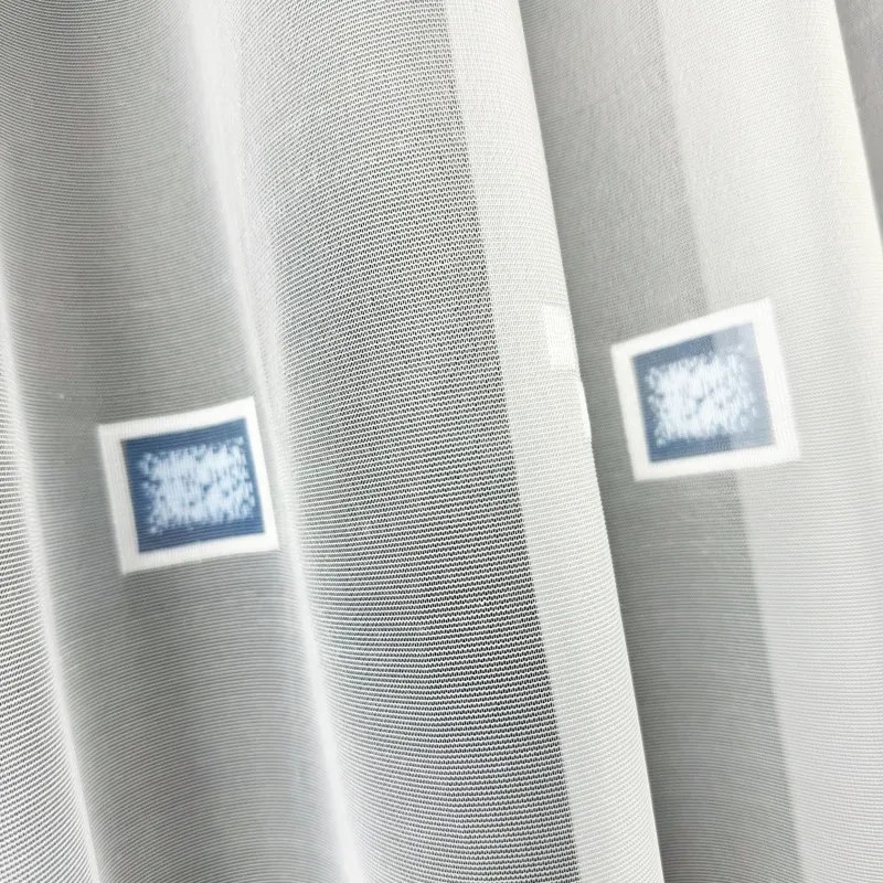 Ervi žakárová záclona 24135 modrá kostka, metráž