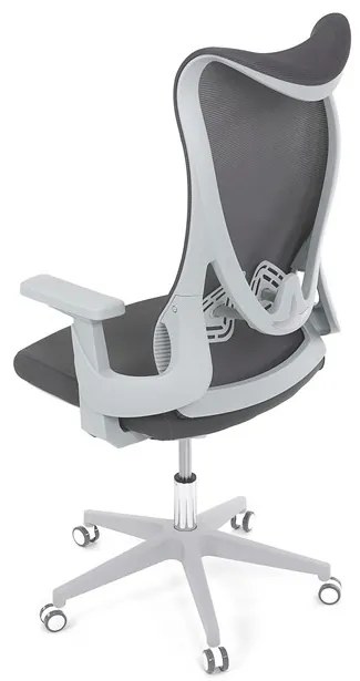 Kancelářská židle, houpací mechanismus, šedá síťovina, KA-S248 GREY