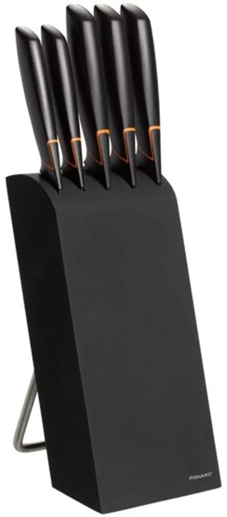 FISKARS - Blok s noži, 5 ks, černá 1003099