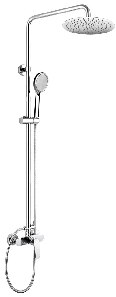 Mereo Mereo, Nástěnná sprchová baterie Eve 150mm se sprch. soupravou, ruční a talířovou slim sprchou o 200 mm, CBE60104SCE