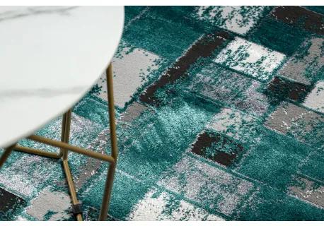 Moderní koberec DE LUXE 6768 Geometrický Strukturální, zelená / ant velikost 200x290 cm | krásné koberce cz