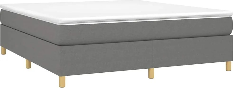 Box spring postel s matrací tmavě šedá 180x200 cm textil 3144539