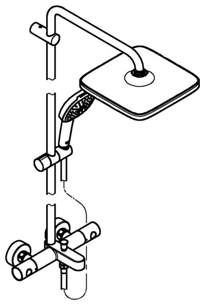 GROHE 269842431 - Sprchový systém VITALIO COMFORT 250 250 × 250 mm černá