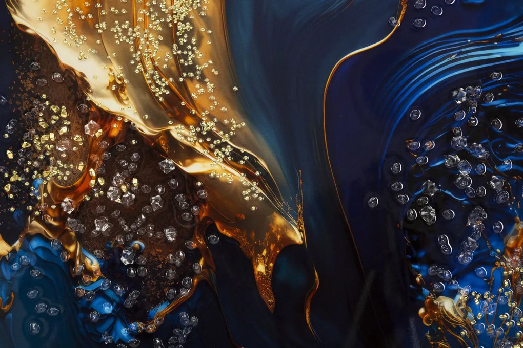Obraz Andromeda A 60x90 cm modrý/zlatý
