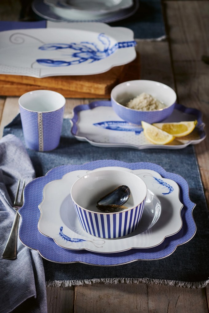 Pip Studio Royal Yerseke hluboký talíř Ø23,5cm, bílo-modrá