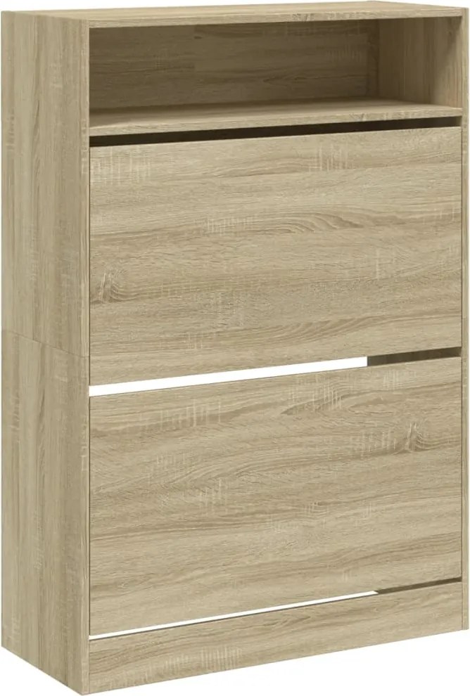 Botník se 2 výklopnými zásuvkami dub sonoma 80 x 34 x 116 cm 3214408