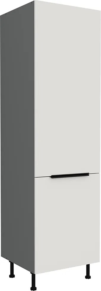 ARIA aw | vysoká skříňka 60 LO-215 2F na vestavnou lednici | 60 cm | ANTI FINGERPRINT povrch | antracit/bílá