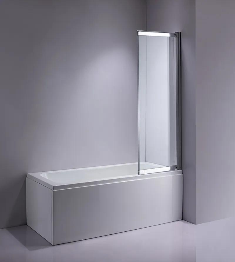 BPS-koupelny Dvoudílná vanová zástěna HYD-PR07 120x150 chrom/transparent