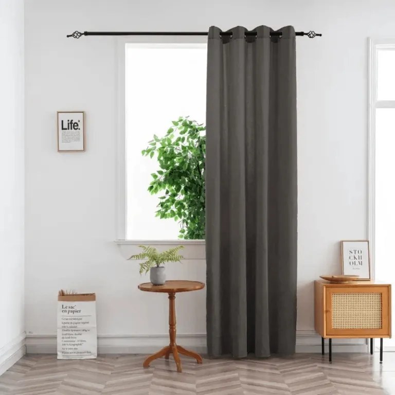 Závěs TAVIO 140x250 cm, šedohnědý Zavěšení: Řasící páska