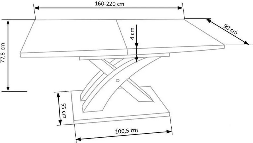 Jídelní stůl Sandor II, bílá