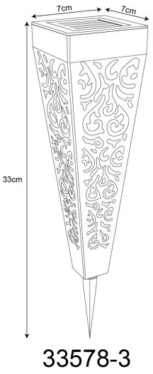 Globo 33578-3 - SADA 3x LED Solární lampa LED/0,1W/3V IP44