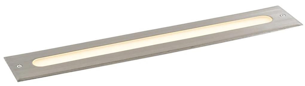 Moderní zemní bodové svítidlo ocelové 50 cm včetně LED IP65 - Eline