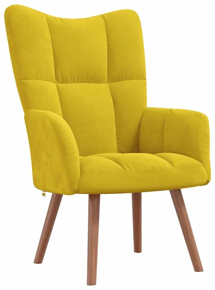 Relaxační křeslo hořčicově žluté samet 328058