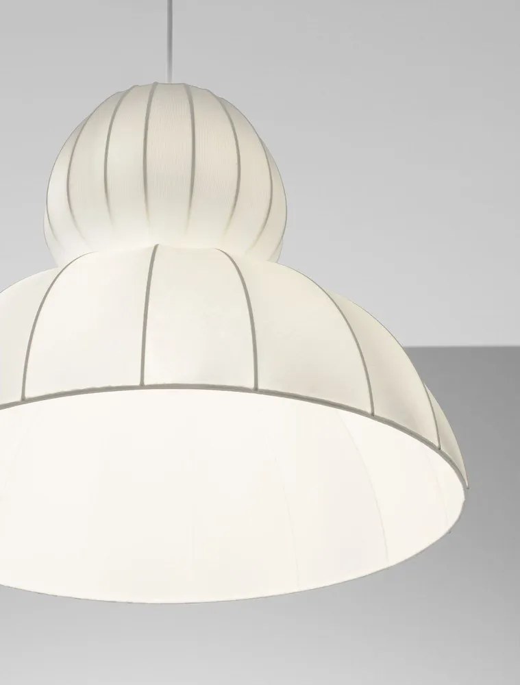 Matně bílé látkové závěsné svítidlo ø 50 cm Delina – Nova Luce