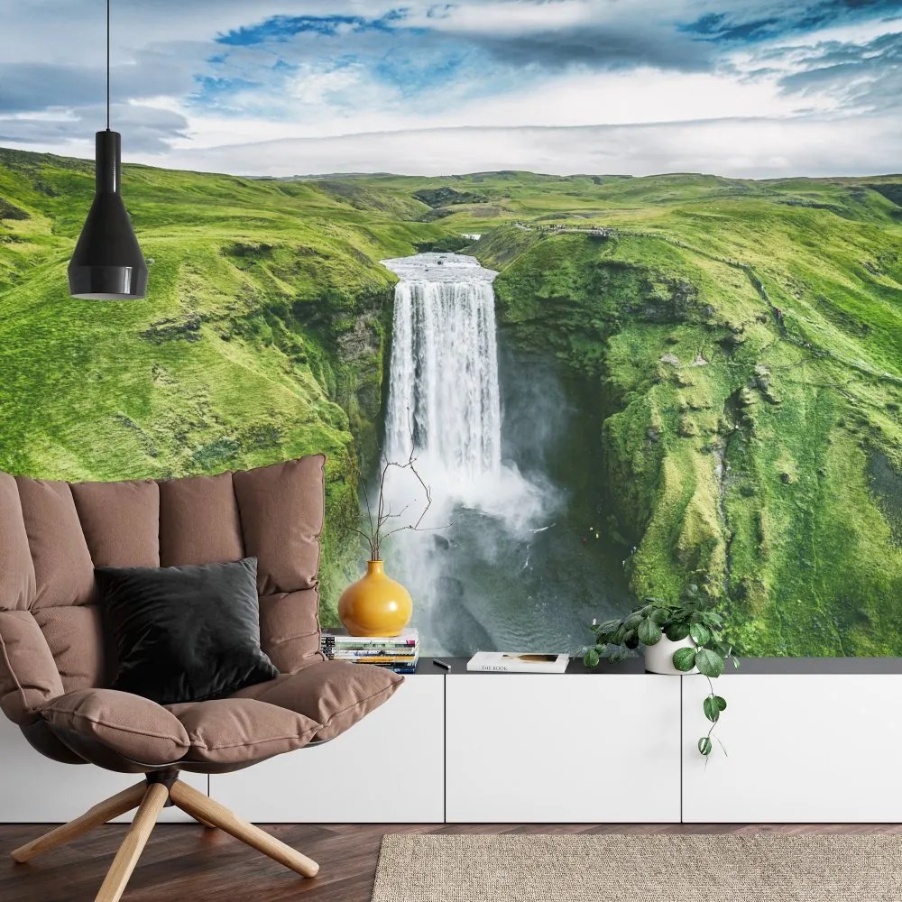 Fototapeta Letecký Pohled Na 3D Vodopád Hladký vinyl 104x70.5