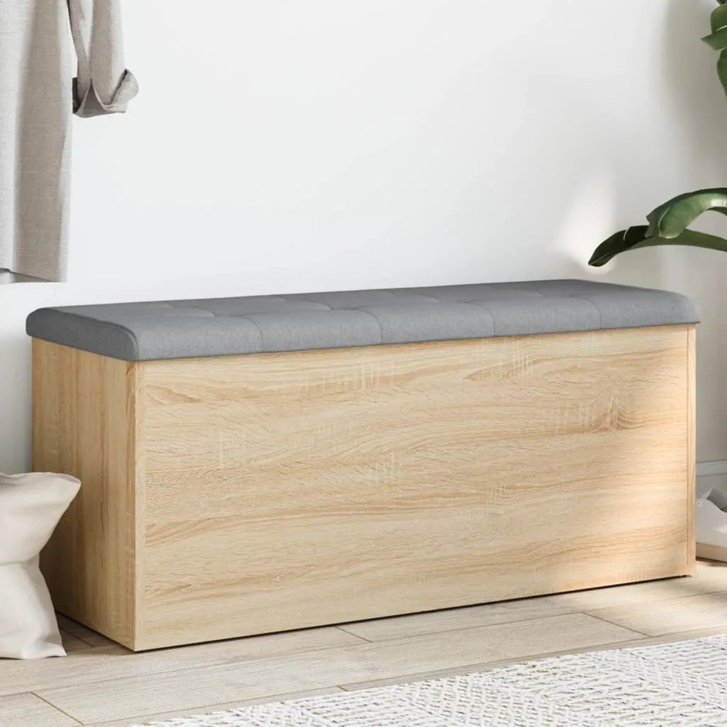 vidaXL Úložná lavice 102 x 42 x 45 cm kompozitní dřevo [835055] Barva: dub sonoma