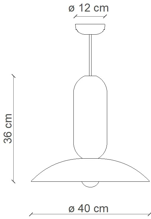 Ferroluce Závěsné svítidlo PAU, ∅ 40 cm, v. 36 cm, 1xE27