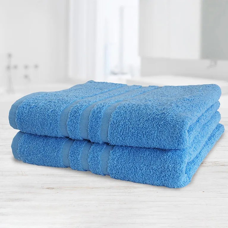 Sada 2 ks froté ručníků STANDARD modrá 50 x 100 cm
