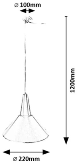 Rabalux 72016 - Lustr na lanku FELIPE 1xE27/40W/230V