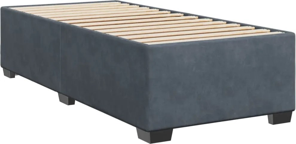Rám postele bez matrace tmavě šedý 90 x 200 cm samet 3284608