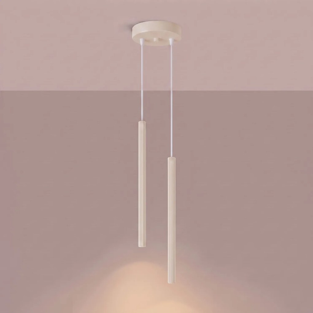 Sollux Lighting Závěsné svítidlo ARCHE 2P béžové