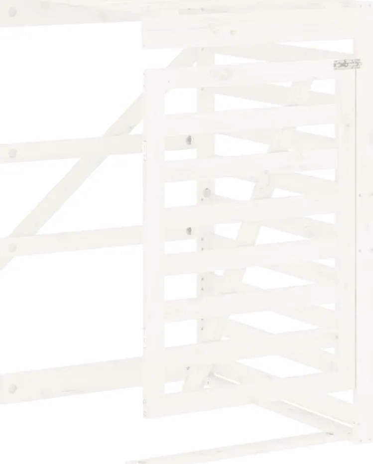 vidaXL Úložný box na dvě popelnice šedý masivní borové dřevo [3157690] Barva: Černá borovice