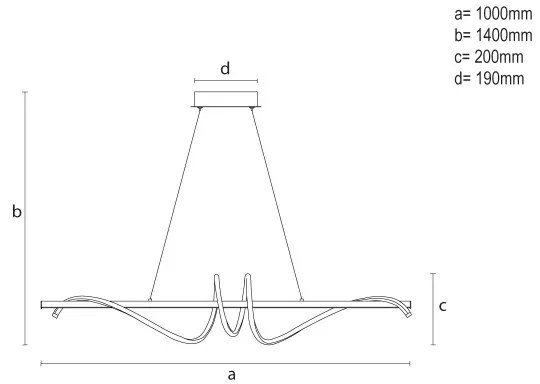 LED Stmívatelný lustr na lanku LED/50W/230V 3000-6500K 100 cm + dálkové ovládání