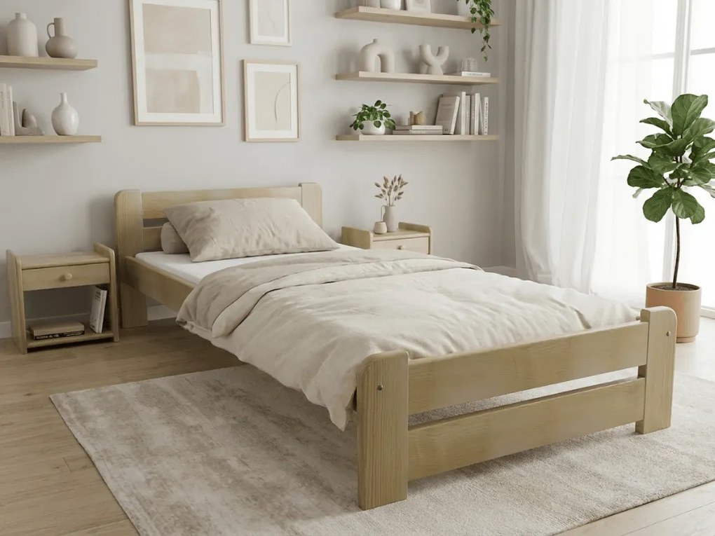 Postel Laura 80 x 200, borovice Matrace: Matrace Coco Maxi 20 cm