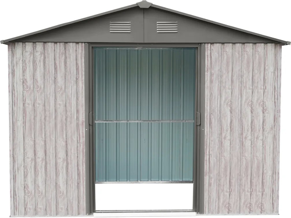 Zahradní domek BestBerg ZDB-7SD / 7,2 m² / 301 x 238 x 214 cm / dekor bílé dřevo/šedá