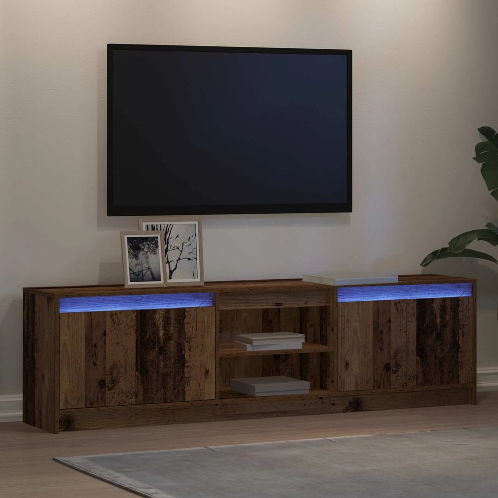 TV jednotky 180 x 34 x 50 cm Hnědá Kompozitní dřevo 3378504